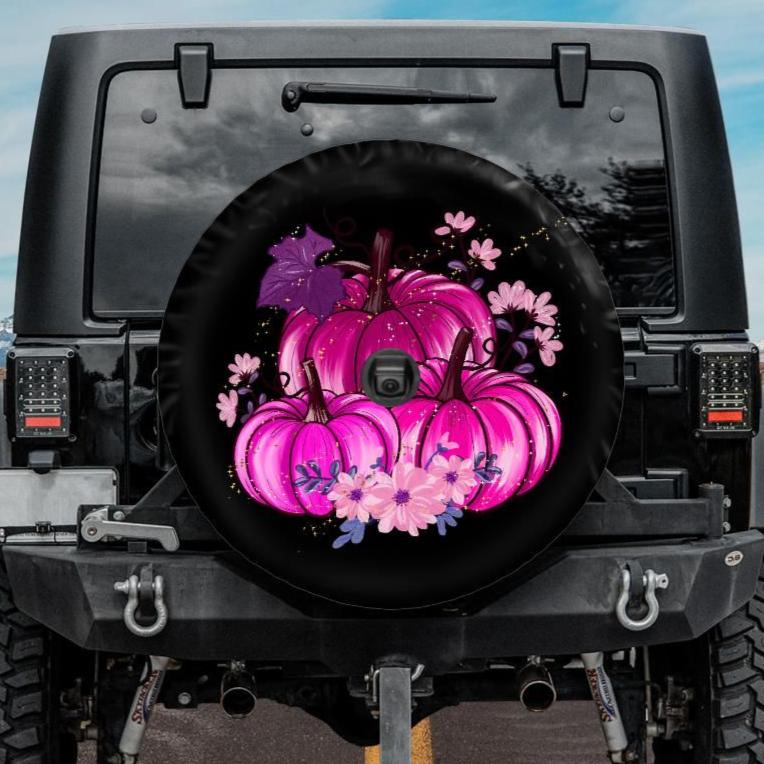 Halloween Spare Tire Cover Pink Pumpkin Tire Cover – COVERDOM