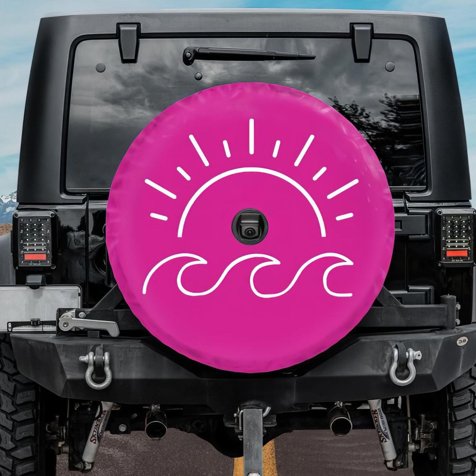 PINK TIRE COVER FOR JEEP SUN AND WAVES – COVERDOM